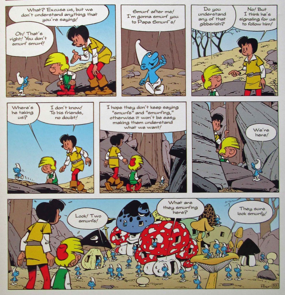 Today’s panel: The Smurfs’ first appearance (Peyo, “Johan et Pirlouit ...
